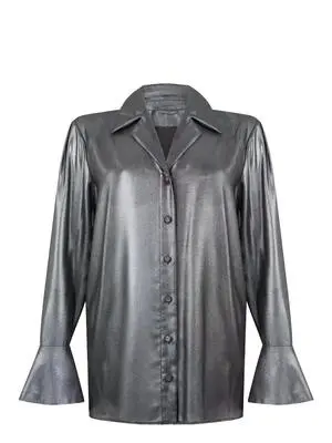 ALBERTA FERRETTI Alberta Ferretti Metallic Effect Long Sleeve Shirt