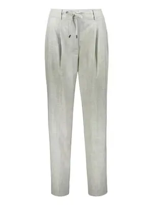 MOORER Elasticated Waist Drawstring Trousers - Grey