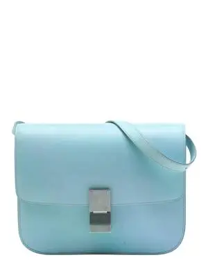 Celine Medium Calfskin Classic Box Crossbody Bag - Blue