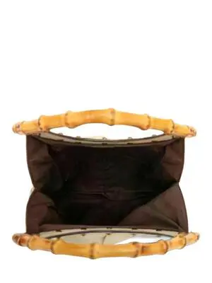 Gucci 2000-2015 Studded Calfskin Bamboo Hobo Bag - Neutrals