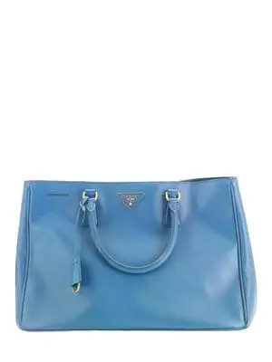 Prada Saffiano Leather Large Tote Bag - Blue