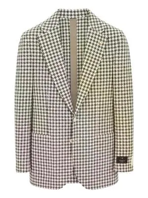 TOMBOLINI Houndstooth-pattern Blazer - Neutrals