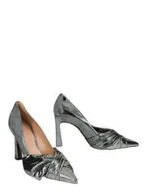 Alberta Ferretti Knot Detail Pointed-toe Pumps - Silver