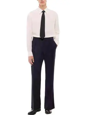 FURSAC Pinstriped Pleated Trousers - Blue