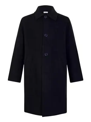 FURSAC Button-up Wool Overcoat - Blue