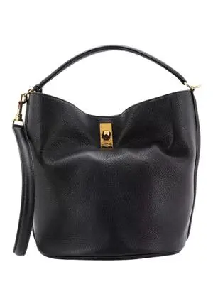 Celine Celine 16 Bag Leather Bucket Bag Black