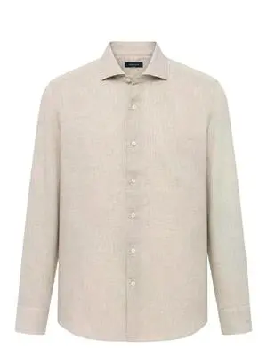 TOMBOLINI Spread-collar Button-up Shirt - Neutrals