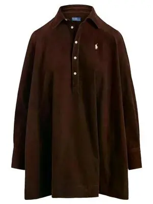 Polo Ralph Lauren Corduroy Long Sleeve Shirt Dress - Brown