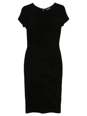 Emporio Armani Short Sleeve Fitted Dress - Black