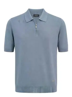 TOMBOLINI Zip-fastening Short-sleeve Polo Shirt - Blue