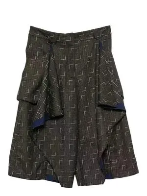 KIKO KOSTADINOV Geometric Print Draped Trousers - Grey