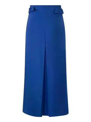 Alberta Ferretti Pleated Midi Skirt - Blue