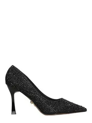 TWENTY FOURHAITCH Teylor Crystal-embellished Pointed-toe Pumps Black