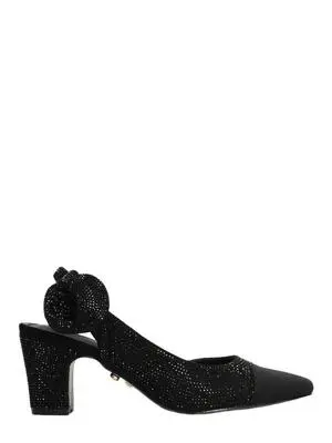 TWENTY FOURHAITCH Esea Crystal-embellished Floral Detail Pumps - Black
