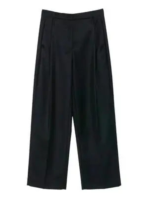TELA Pleated Wide-leg Trousers - Black