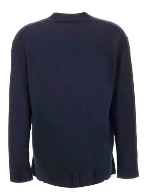 ELENA MIRÒ V-neck Fine Knit Top - Blue