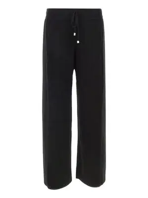ELENA MIRÒ Drawstring Wide-leg Trousers - Black
