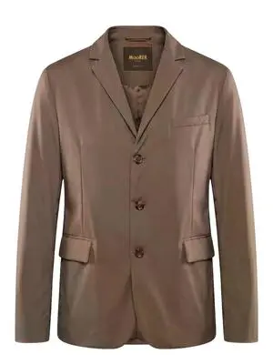 MOORER Notch-lapel Button-fastening Jacket - Brown