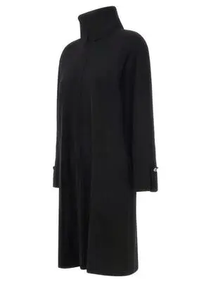 ELENA MIRÒ Raised-seam Long-sleeve Dress - Black