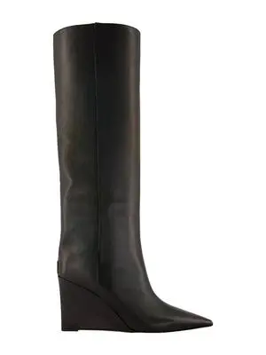 JIMMY CHOO Blake 85 Wedge Heel Knee-high Boots - Black