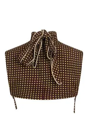 Philosophy Di Lorenzo Serafini Polka Dot High Neck Cropped Top - Brown