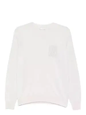 Peserico Long-sleeved Crew Neck Sweater - Neutrals