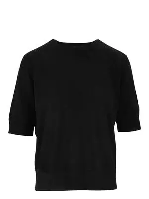 KANGRA Crew Neck Short-sleeve Top - Black