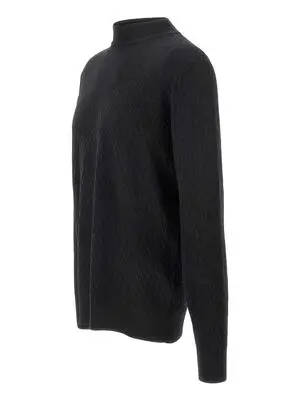 FILIPPO DE LAURENTIIS Mock Neck Knit - Black