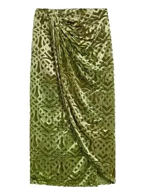 LA DOUBLEJ La DoubleJ Verona Velvet Devoré Skirt With Heart Knot Print