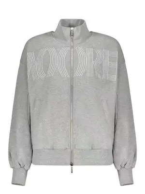 MOORER High-neck Zip-up Sweater - Grey