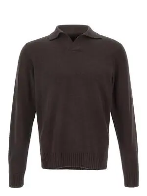 FILIPPO DE LAURENTIIS Skipper Merino Wool Polo Collar T-shirt