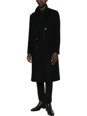 Saint Laurent Double-breasted Coat - Black