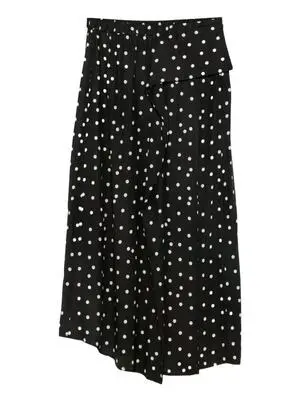 CHRISTIAN WIJNANTS Christian Wijnants Sedona Polka Dot Ruffle Midi Skirt