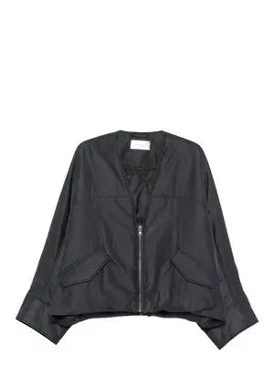 Christian Wijnants Jelana Zip-up Collarless Jacket - Blue