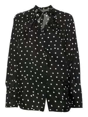 CHRISTIAN WIJNANTS Christian Wijnants Polka-Dot Tie Neck Blouse