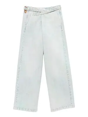 DARKPARK Crossover-waist Wide-leg Jeans