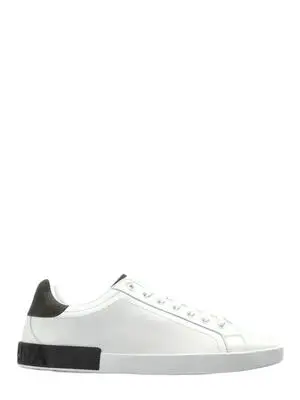 Dolce & Gabbana Dolce & Gabbana Contrast Heel Embossed Logo Sneakers White
