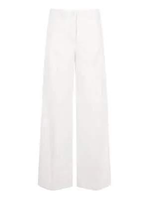 Aspesi Corduroy Wide-leg Trousers - White