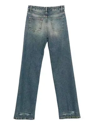 ANN DEMEULEMEESTER Faded Effect Jeans - Blue
