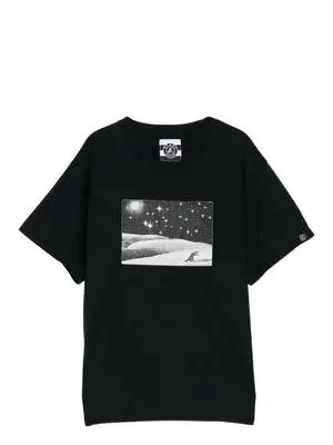 AGNES B. Graphic Print T-shirt - Black