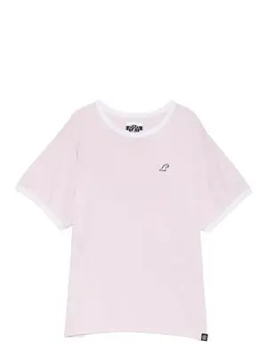 AGNES B. Logo Embroidered T-shirt - Pink
