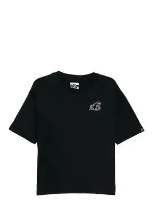 AGNES B. Logo Embroidered Crewneck T-shirt - Blue