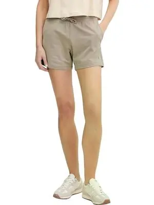 EA7 Logo Plaque Drawstring Shorts - Neutrals