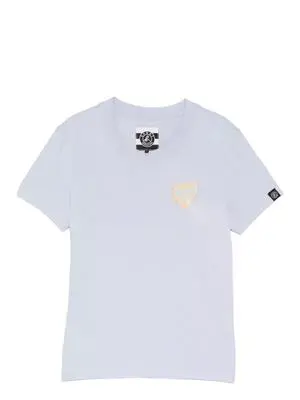 AGNES B. Logo Embroidered T-shirt - Blue