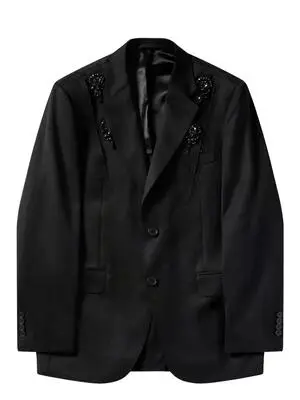 Simone Rocha Embellished Structured Blazer - Black