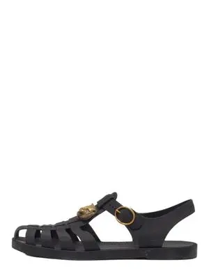 Gucci Gucci Double G Jelly Sandals Black