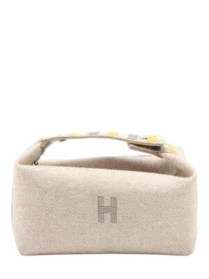 Hermès Small Wool Bride A Brac Au Carre Case Vanity Bag - Neutrals