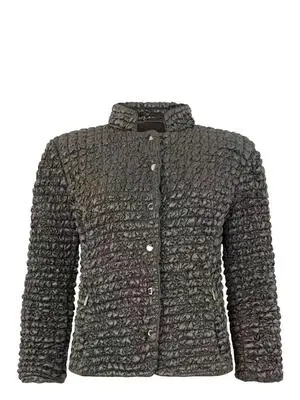 MOORER Moorer Ruched Mock-Neck Jacket