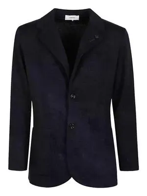 LARDINI Wool Single-breasted Jacket - Blue