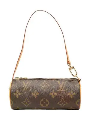 LOUIS VUITTON Monogram Papillon Pochette Handbag - Brown